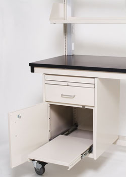 cantilevered flex carts | lab tables and carts | New England Lab